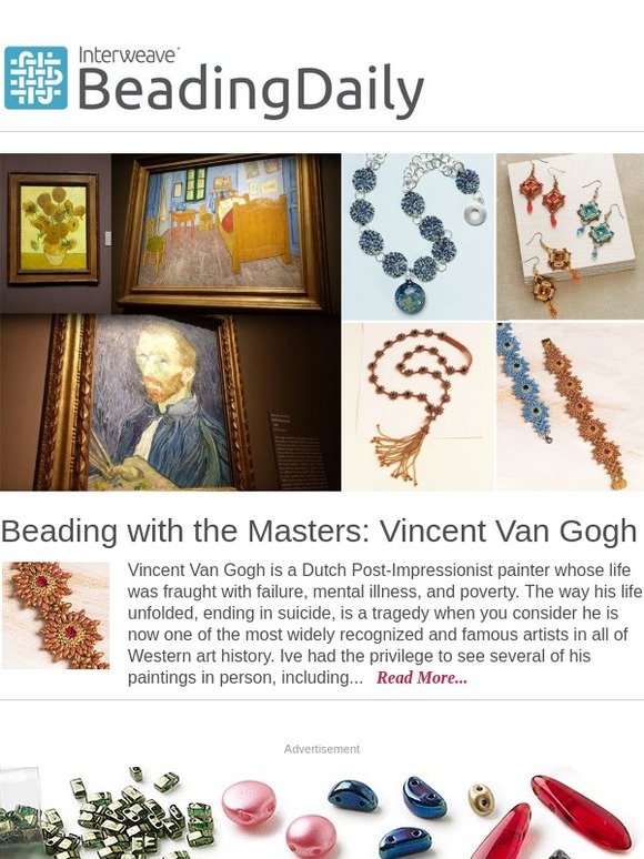 Interweave: Beading with the Masters: Van Gogh and da Vinci | Milled