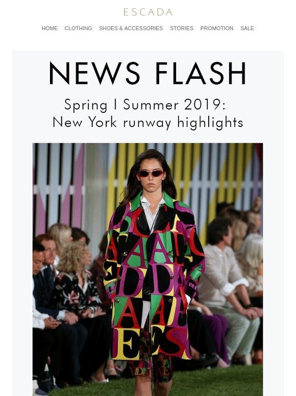 Escada: Fresh from the New York runway: Bold colors and iconic prints ...
