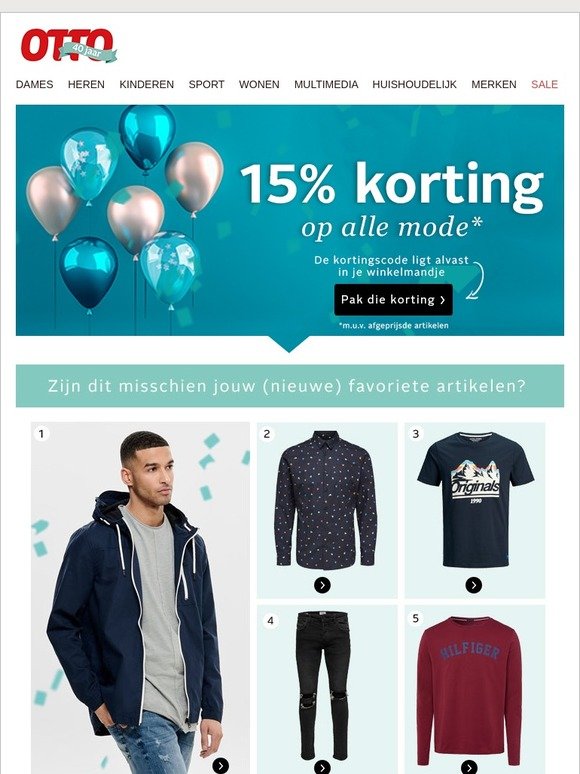 Otto: 15% korting op alle mode // 40 jaar OTTO // Maak kans op ...