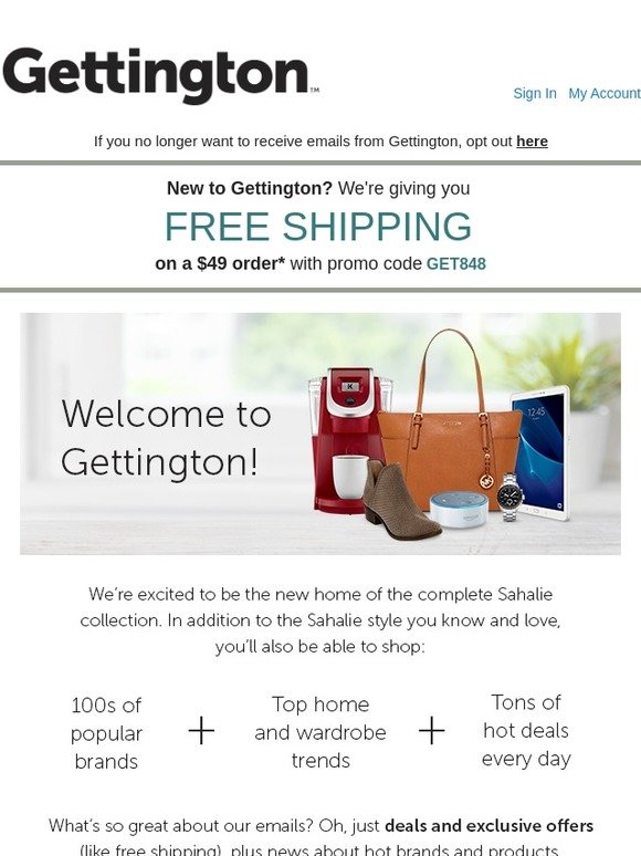 Sahalie: Welcoming Sahalie customers to Gettington. | Milled