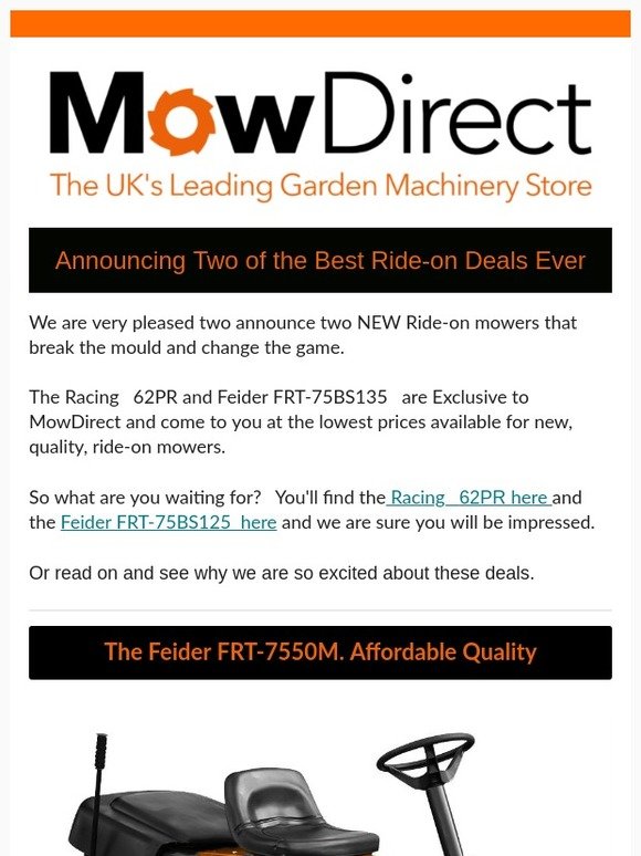 Mowdirect: Two New & Exclusive Ride-ons Designed for Your Lawn | Milled