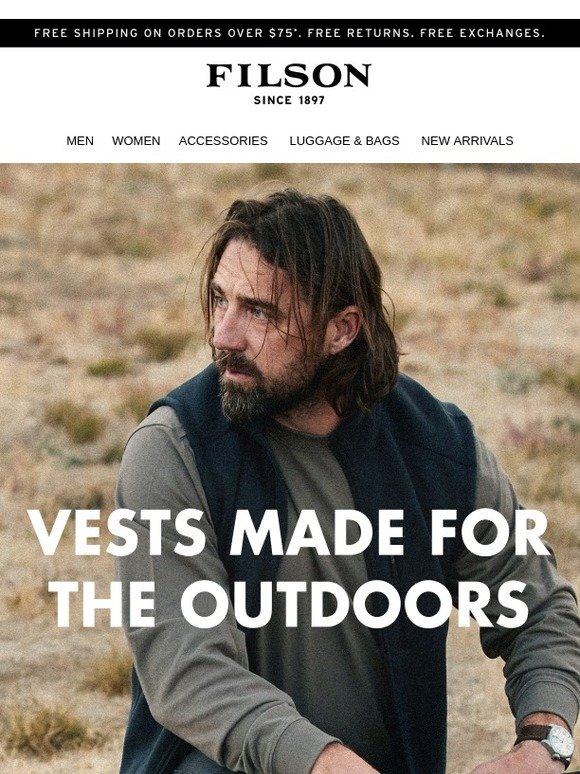 Filson: Rough & Rugged Outdoor Vests | Milled