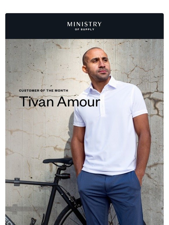 Ministry of Supply: Customer of the Month: Tivan Amour, Commuter Software Entrepreneur | Milled