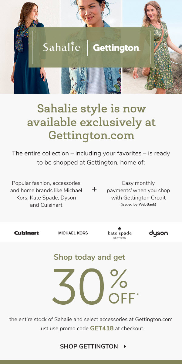 Sahalie: The entire Sahalie collection is now exclusively at Gettington ...