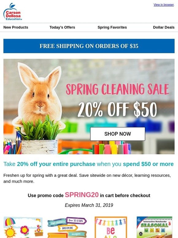 Carson-Dellosa Education: Celebrate Spring With A Sale | Milled