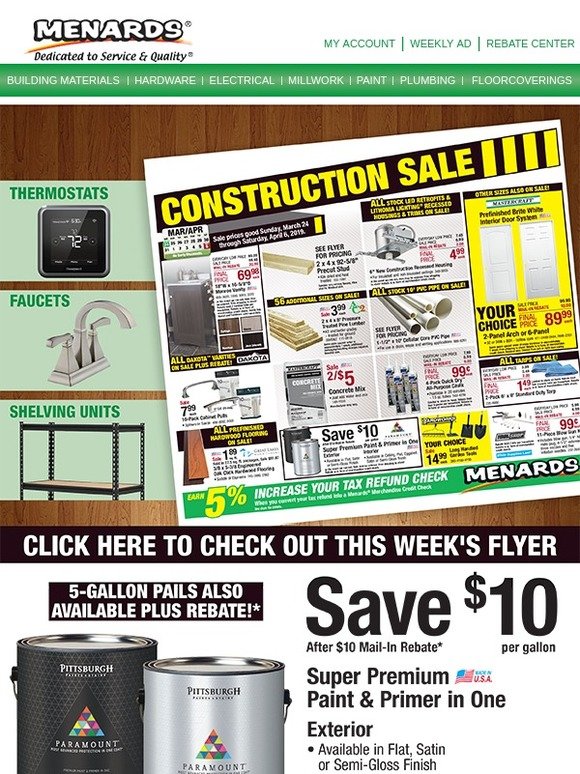 Menards: Construction Sale 🔨 Nobody Beats Our Prices! | Milled