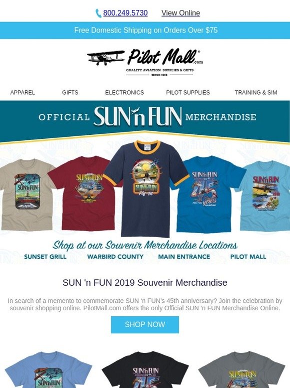 PilotMall: SUN 'n FUN 2019 Merchandise Now Shipping | Milled