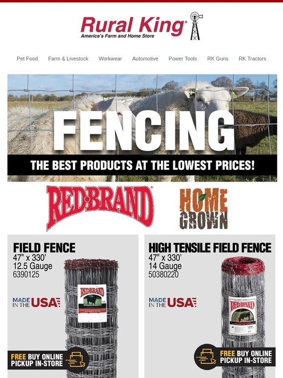 Rural King: Nobody Beats Our Prices On Fencing! | Milled