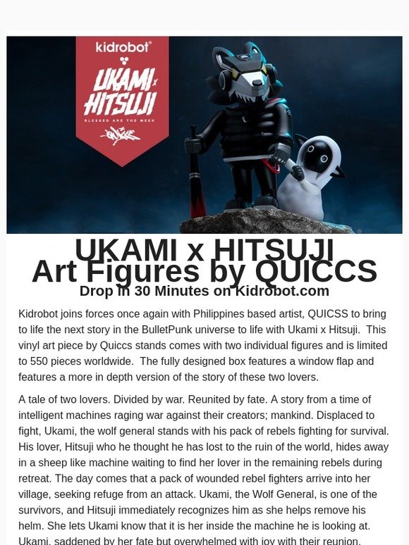 KIDROBOT INC.: Limited Edition Ukami x Hitsuji by QUICCS drops in 30 ...