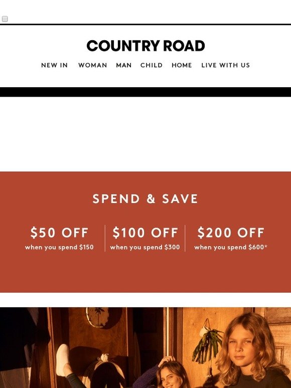 Country Road: Spend & Save starts now | Milled