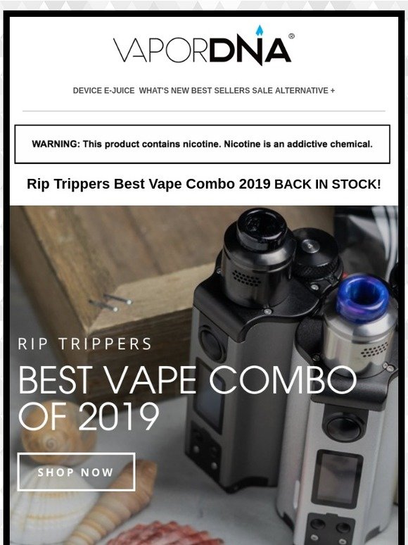 Vapor DNA: Rip Trippers Best Vape Mod and RDA Combo back in stock! | Milled