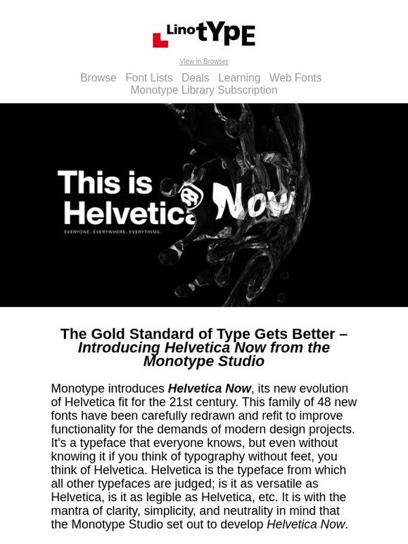 Linotype: The Gold Standard of Type Gets Better – Introducing Helvetica ...