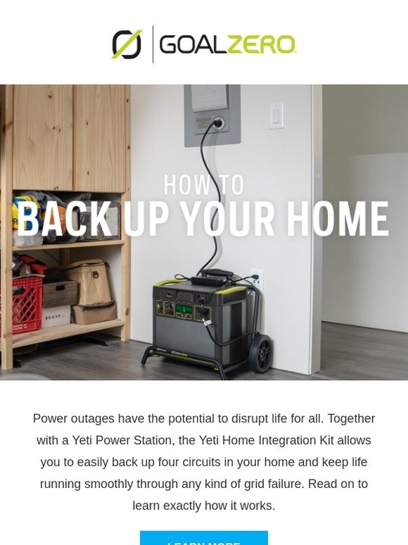 Goal Zero: Yeti Home Integration Kit 101 | Milled