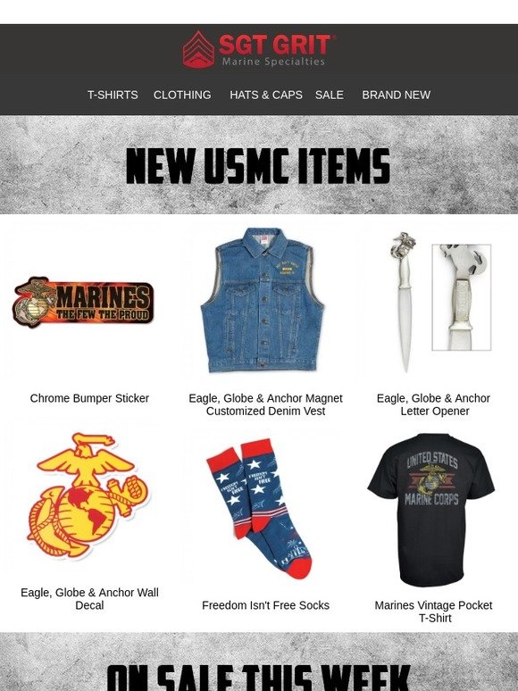 Sgt. Grit Marine Specialties: New Items This Week | Milled