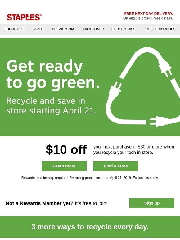 Staples: Get ready to recycle (and get rewarded!) | Milled