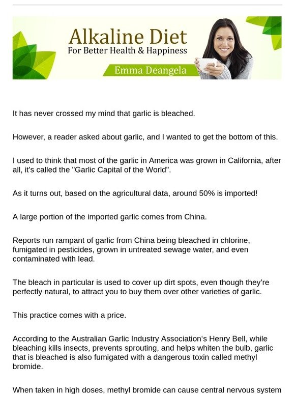 The Alkaline Diet: Is your garlic bleached? | Milled