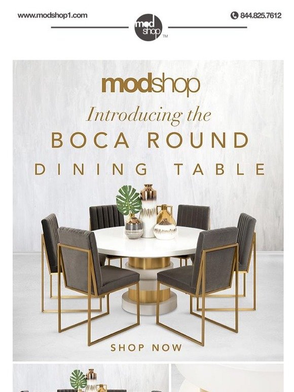 Modshop: Introducing the New Boca Round Dining Table | Milled
