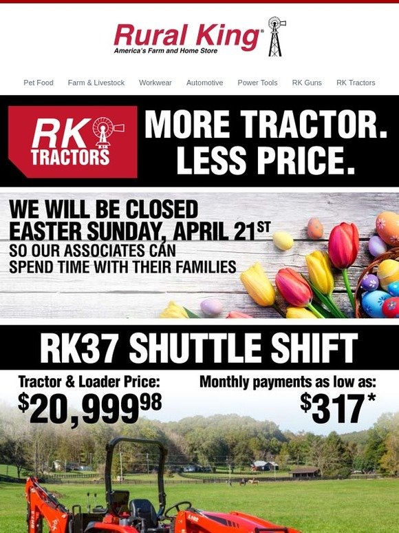 Rural King: RK Tractors: See Them In Action! | Milled