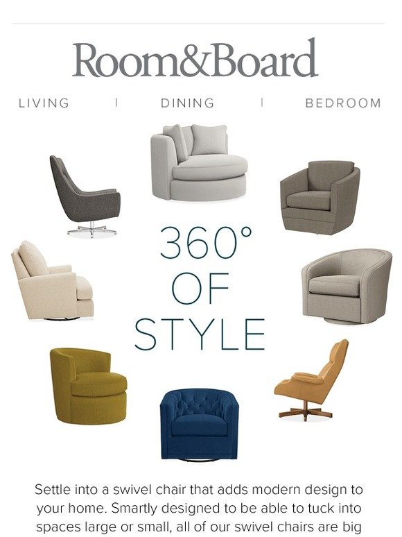 Room & Board: Smooth-moving swivel chairs packed with comfort and style ...