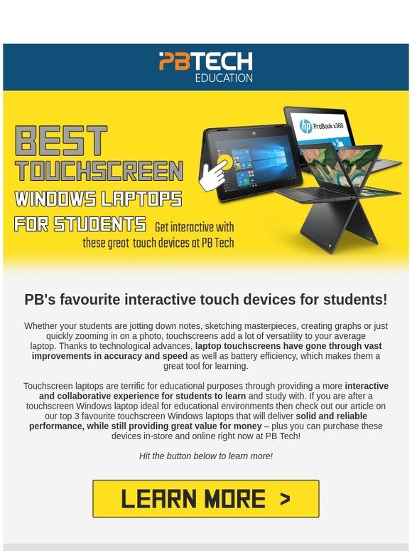 PB Tech: Best Touchscreen Windows Laptops for Students at PB Tech! | Milled