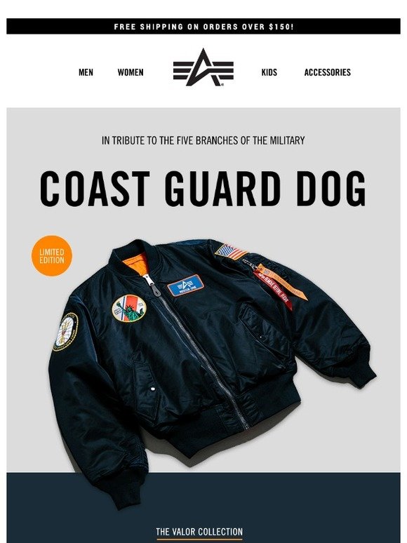 Alpha Industries: JUST IN: Exclusive MA-1 USCG DOG Flight Jacket | Milled