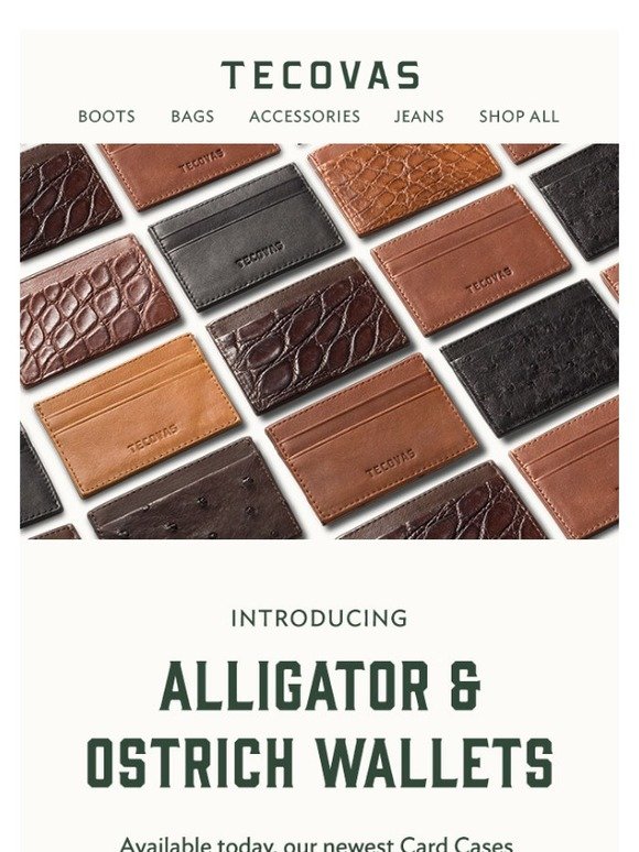 Tecovas: Introducing Alligator and Ostrich Wallets | Milled