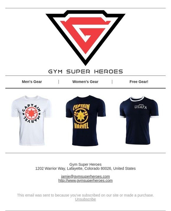 Gym Super Heroes: Captain Marvel Gear is HERE! | Milled