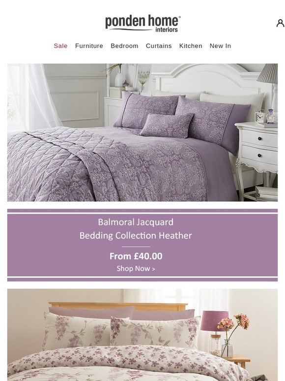 Ponden Home Interiors: Heather Duvet Set from £12 | Blackout Curtains ...
