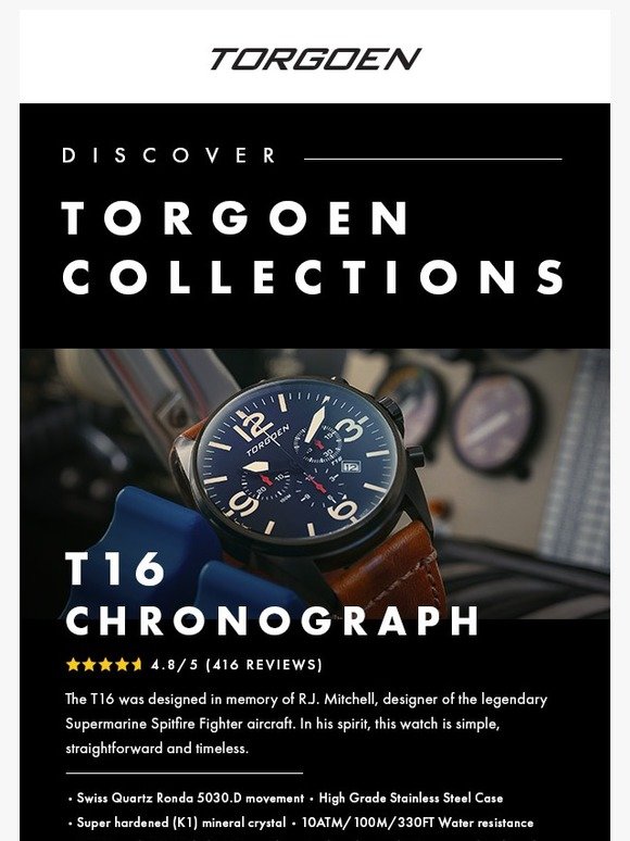 Torgoen Watches: Explore Torgoen T16 Collection | Milled
