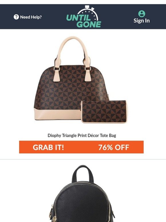 Yugster: Up to 76% Off Diophy Handbags! | Milled