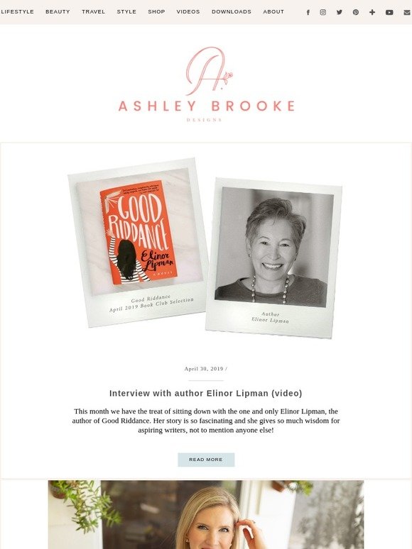 ashley brooke designs: Interview with author Elinor Lipman (video ...