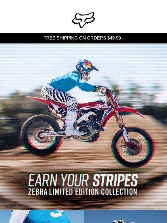 Fox Racing: Limited: Zebra Throwback Racewear & Apparel | Milled