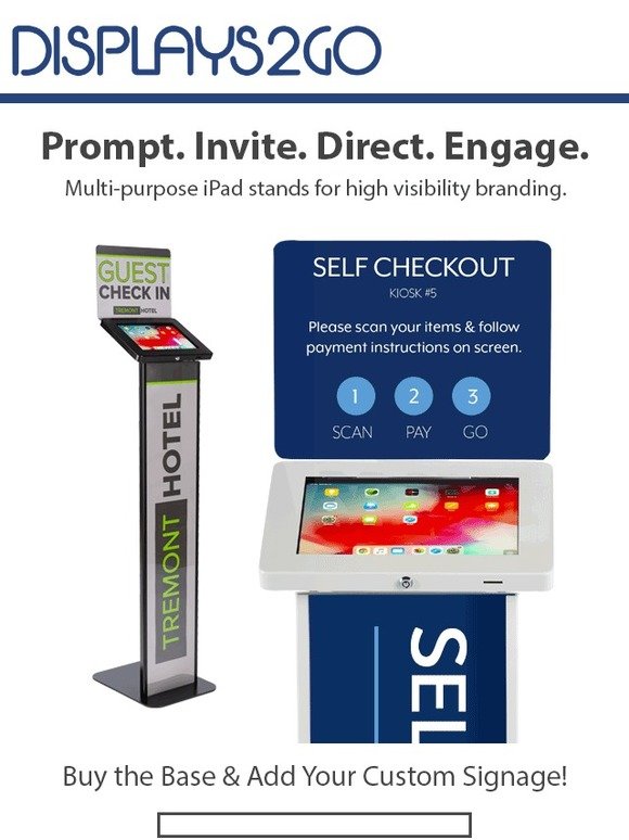 Displays2go: The Tablet Stand for High Visibility Branding! | Milled