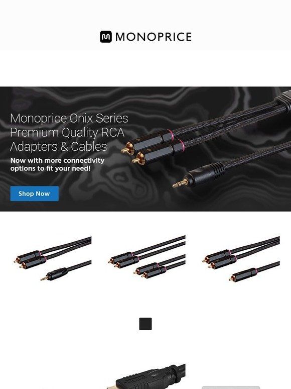 Monoprice: Now With More Choices: Onix Series Premium RCA Adapters ...