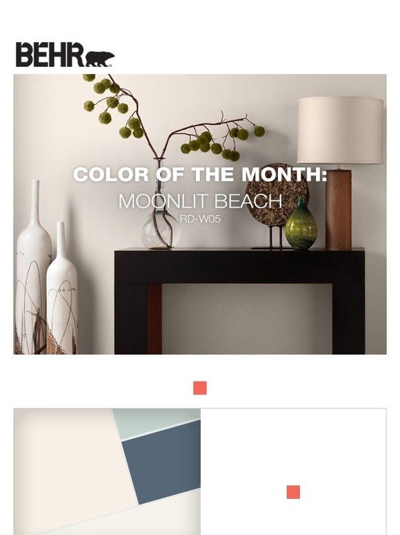 Behr: Color of the Month: Moonlit Beach RD-W05 | Milled