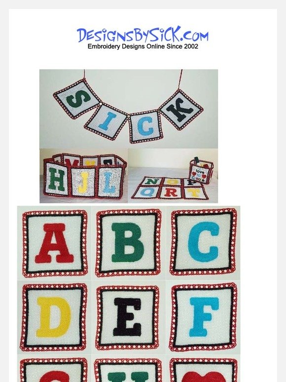 DesignsBySiCK: New Embroidery Design Sets in the Past Week On ...