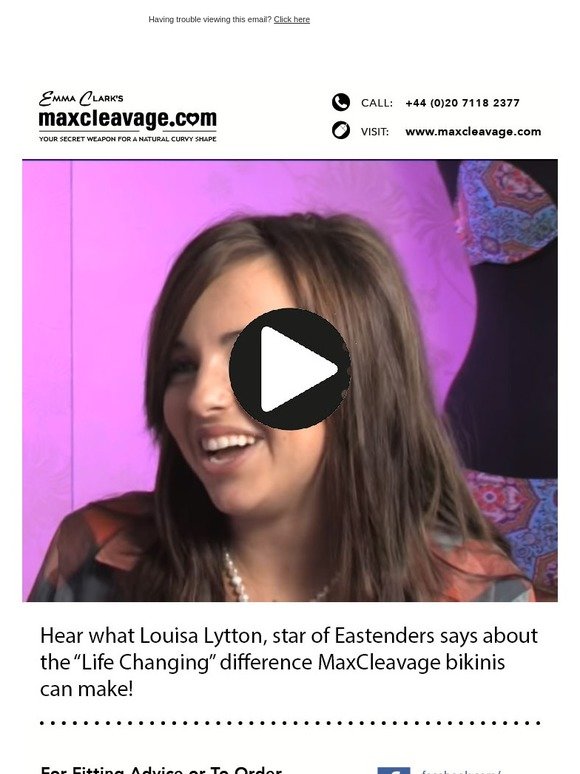 MaxCleavage: Louisa Lytton From EastEnders Loves MAX Swimwear | Milled