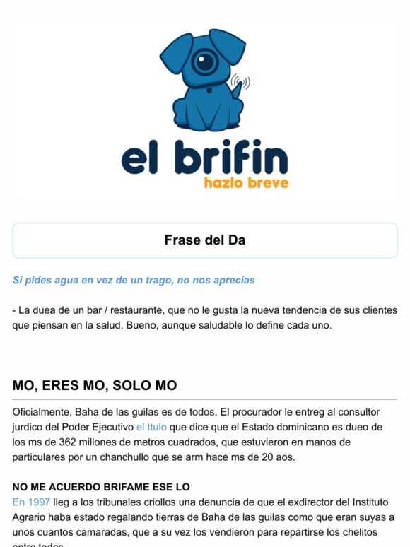 El Brifin: El Brifin de hoy: La cuenta la divide, por favor | Milled