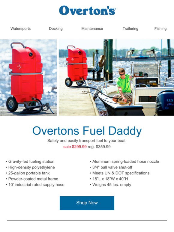 Overton's: Special Deal! $60 Off The 25-Gal Portable Fuel Daddy | Milled