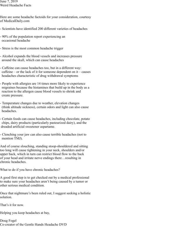 Chronic Tension Headaches: Weird headache facts | Milled