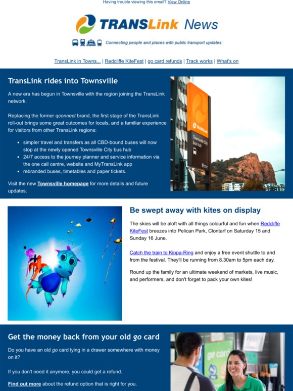 TransLink: TransLink in Townsville | Redcliffe KiteFest | go card ...