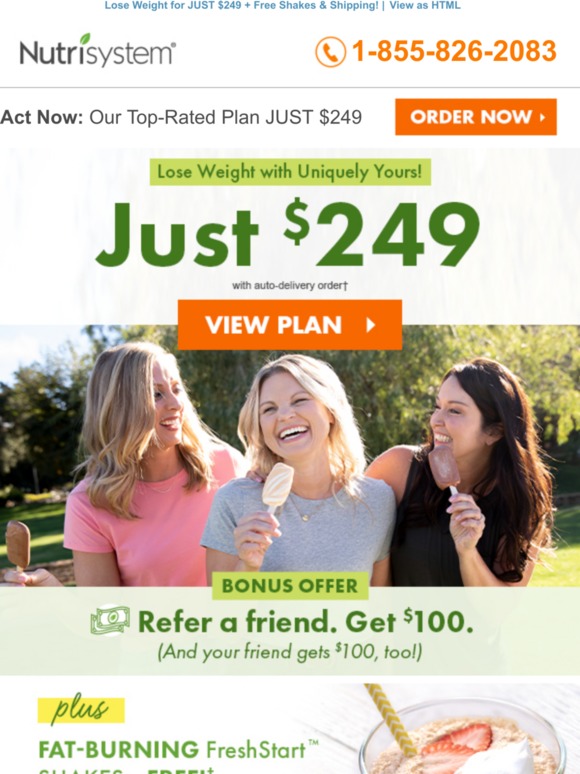 Nutrisystem: Get Started Today With BIG Uniquely Yours Savings + Refer ...