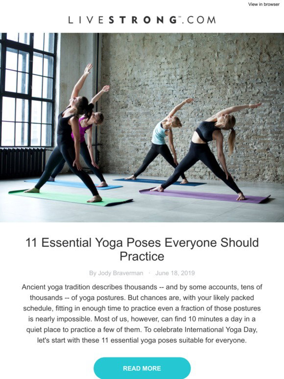 Livestrong: 11 Essential Yoga Poses Everyone Should Practice | Yoga ...