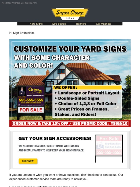 Super Cheap Signs: Bring Character & Color to Your Yard Signs & Foot ...