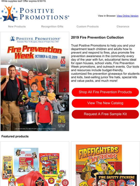 Positive Promotions: Request A Sample Kit From Our 2019 Fire Safety ...