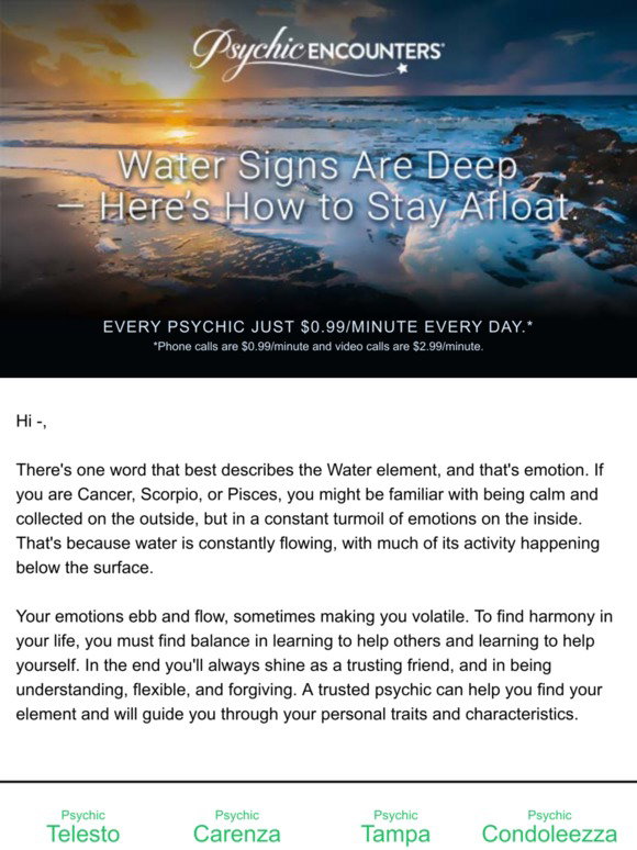 Psychic Encounters: Discover the Personality Traits of the Water ...