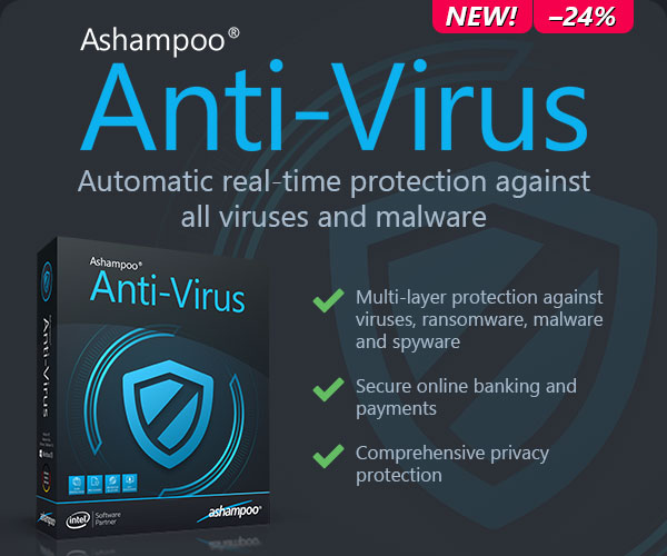 Ashampoo: ++ Brand-new ++ Ashampoo Anti-Virus ++ At an introductory ...