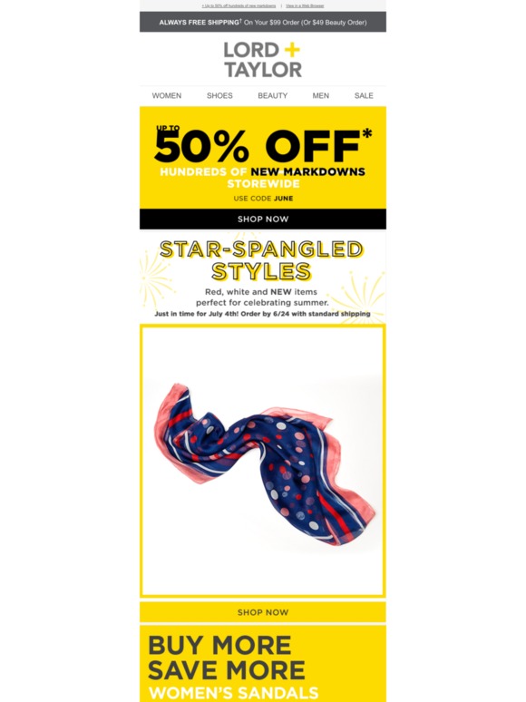 Lord & Taylor: Star-spangled styles: Think red, white and brand new ...