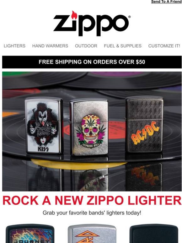 Zippo: 🎧🎶 Your Favorite Band's Zippo Lighter | Milled