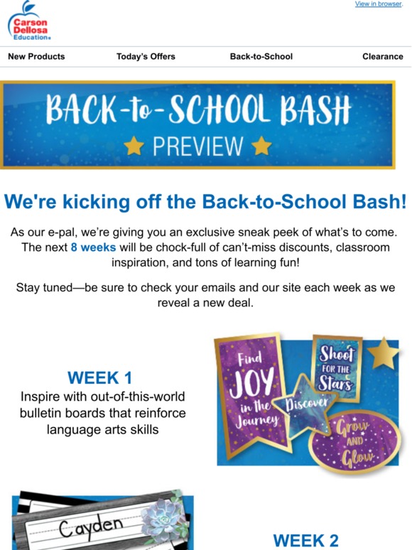 Carson-Dellosa Education: Yay—it’s The Back-to-School Bash | Milled